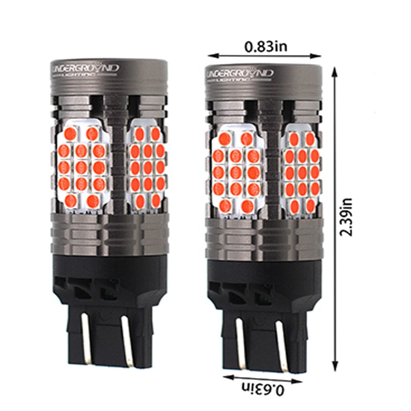 7443 7444 Red Brake light, Turn Signal LED W/ Built in Resistors No ...